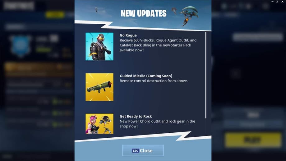 FORTNITE BATTLE ROYALE Starter Pack Now Available; Guided Missile ...